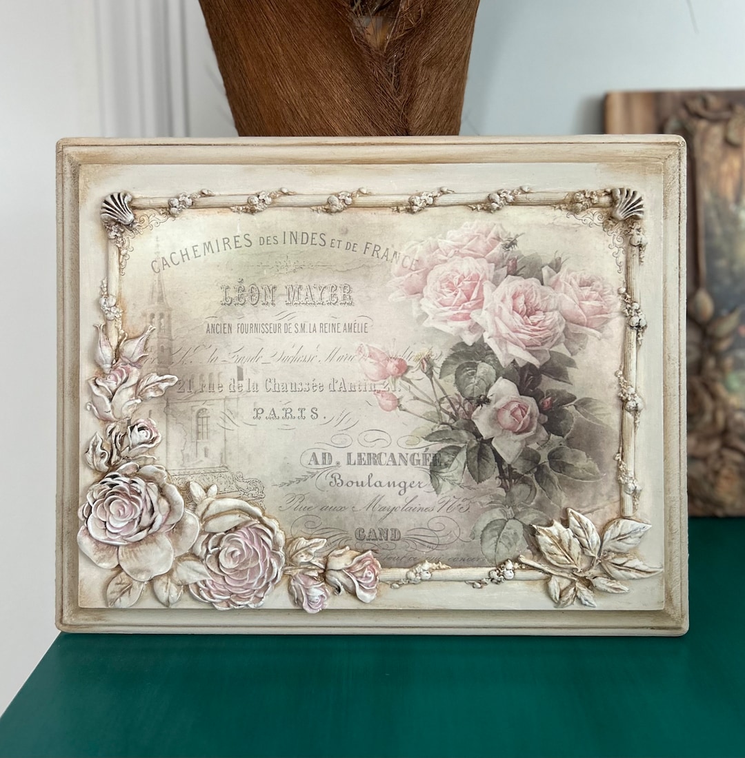 Handcrafted Roses Theme Decor, Rustic Wooden Decor, Home Decor ...