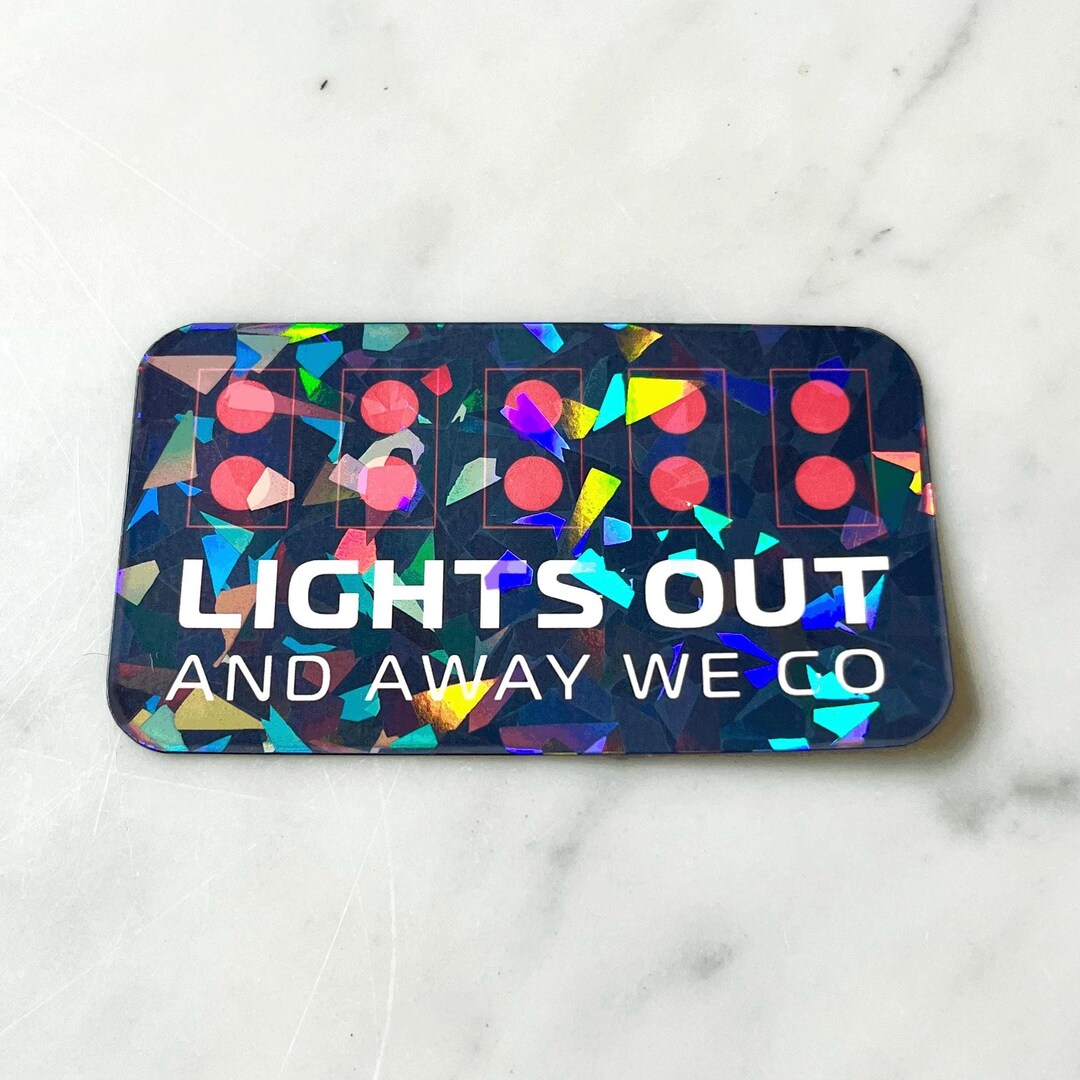 Lights Out Sticker - Waterproof Holographic Cracked Ice Vinyl - Etsy