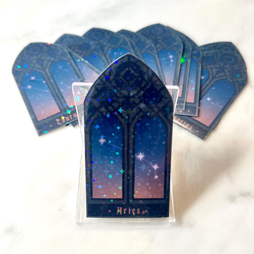 Zodiac Constellation Gothic Windows Sticker - Select Your Zodiac Sign ...