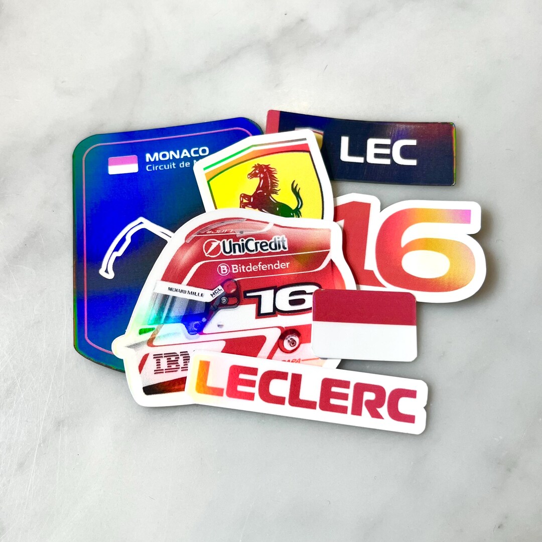 Charles Leclerc Set 7 Holographic Vinyl Stickers - Etsy