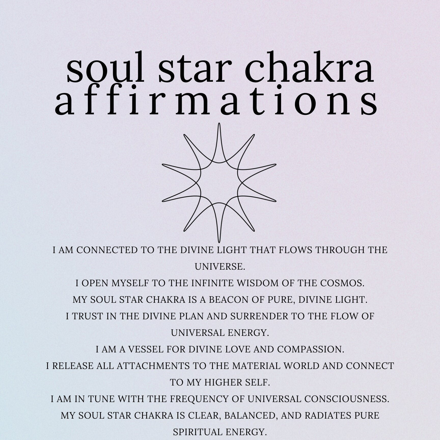 Soul Star Chakra Affirmations Chakra Healing Reiki Healer Reiki Master ...