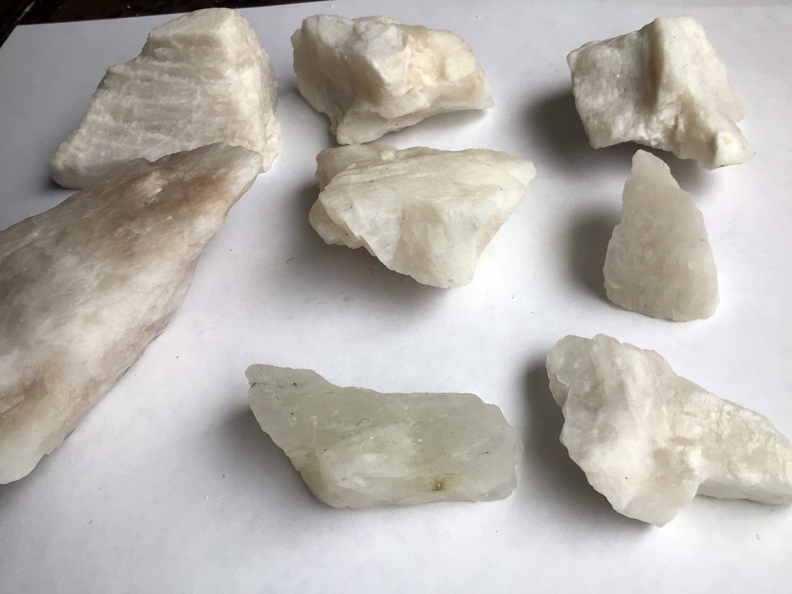 Raw Natural Moonstone Gran Pieza de Cristal de Piedra de Luna - Etsy España