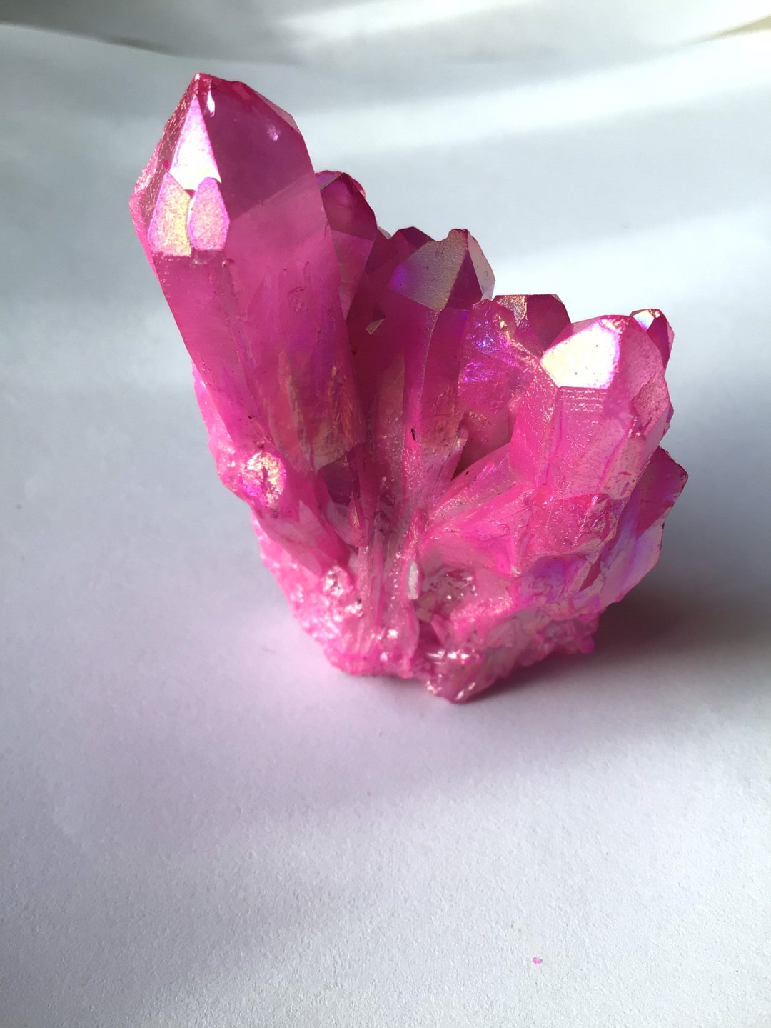 Hot Pink Angel Aura Quartz Crystal Cluster- Pure Love - Etsy