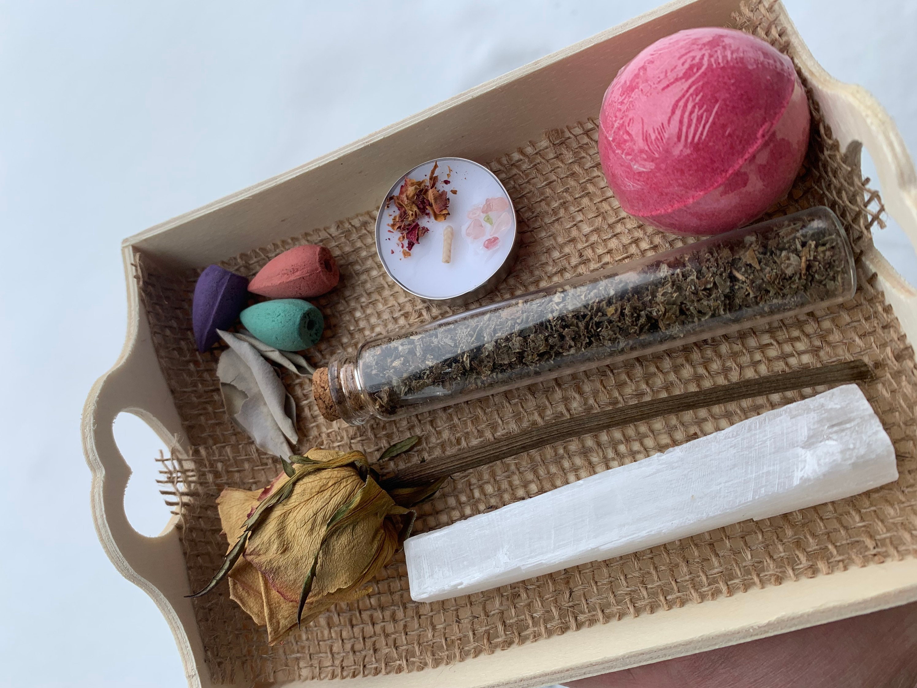 Self Care Spa Crystal Kit Self Love Spa Gift Box Bath Bomb | Etsy