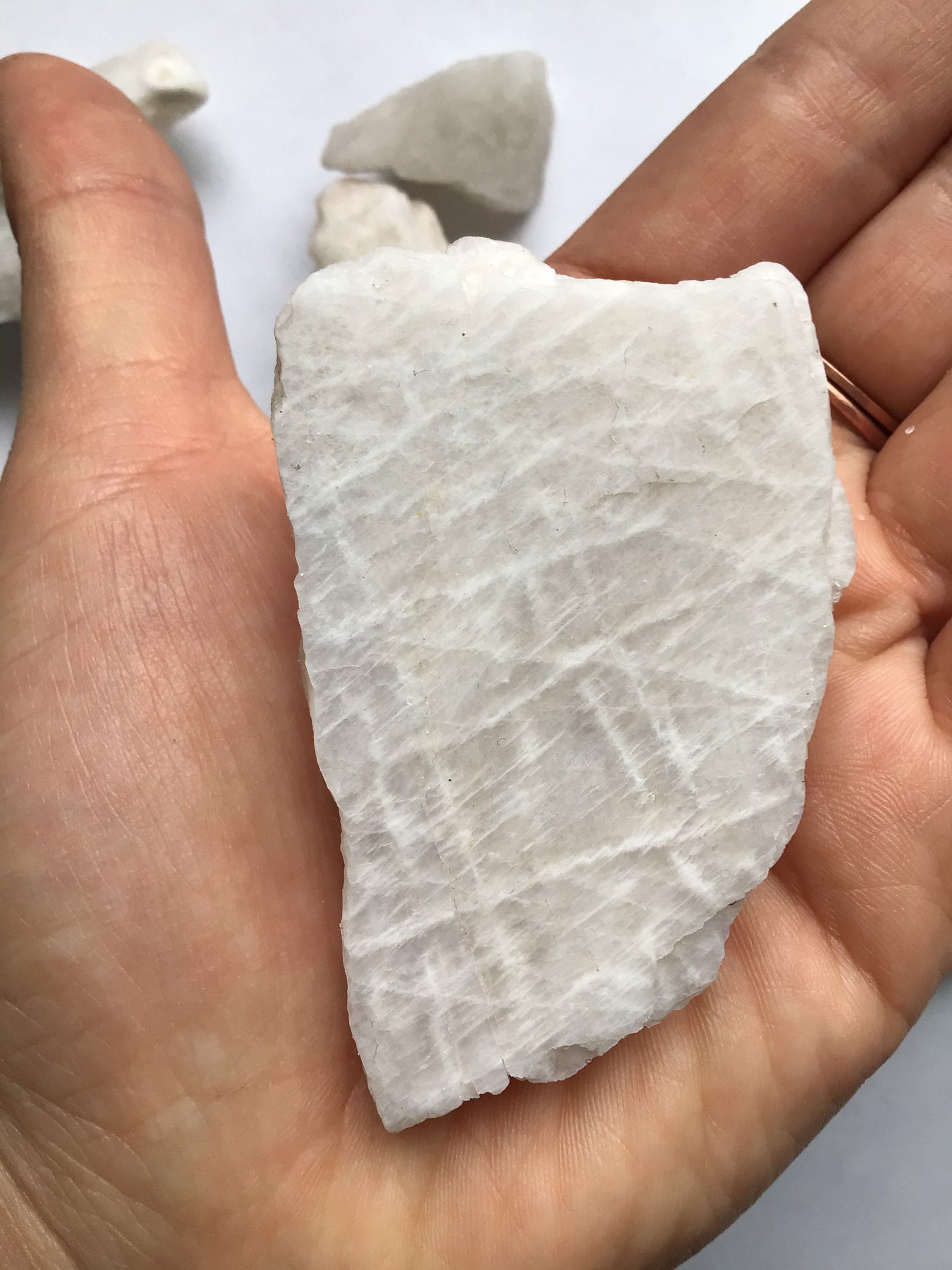 Raw Natural Moonstone Gran Pieza de Cristal de Piedra de Luna - Etsy España