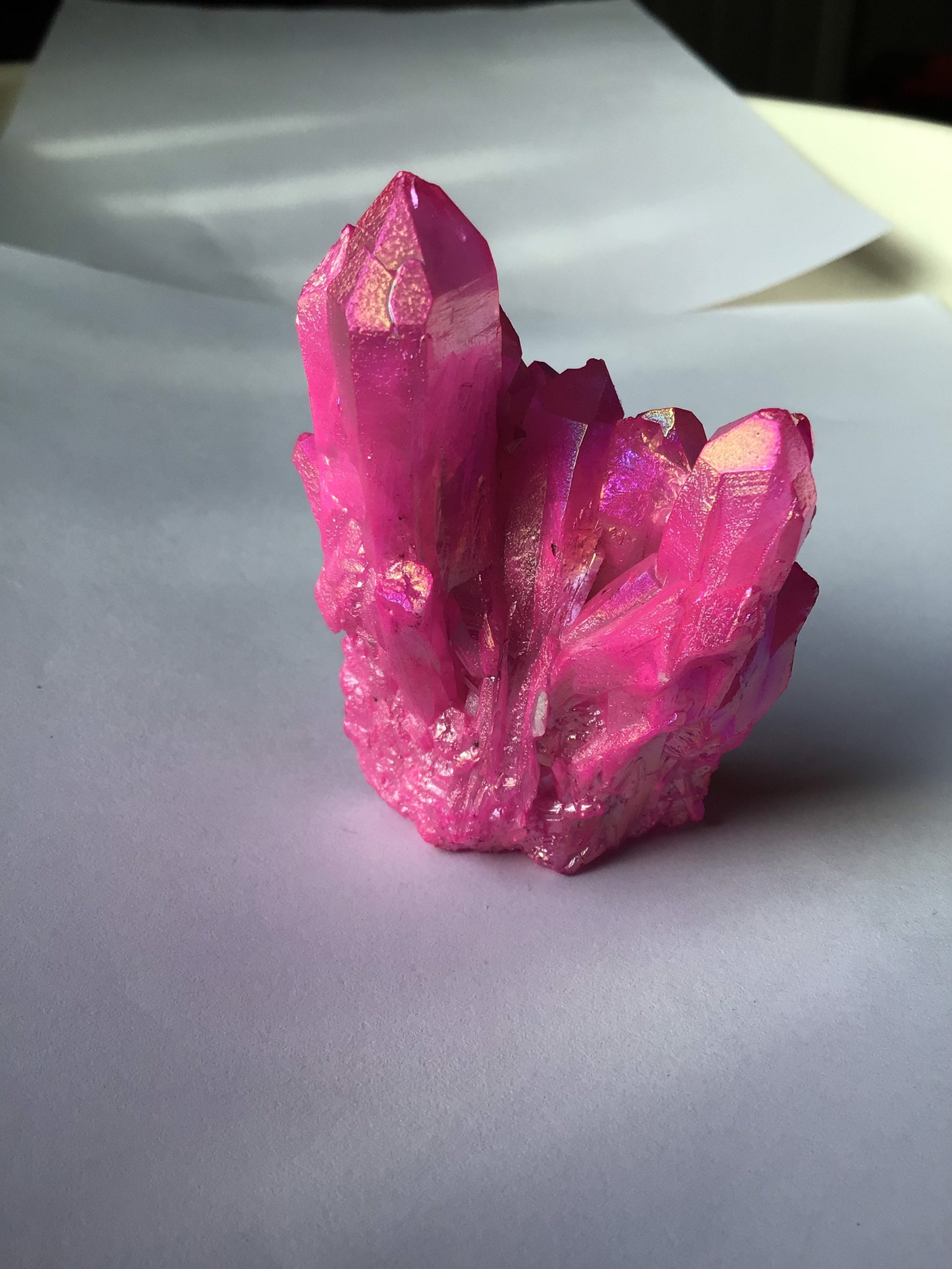 Hot Pink Angel Aura Quartz Crystal Cluster- Pure Love - Etsy