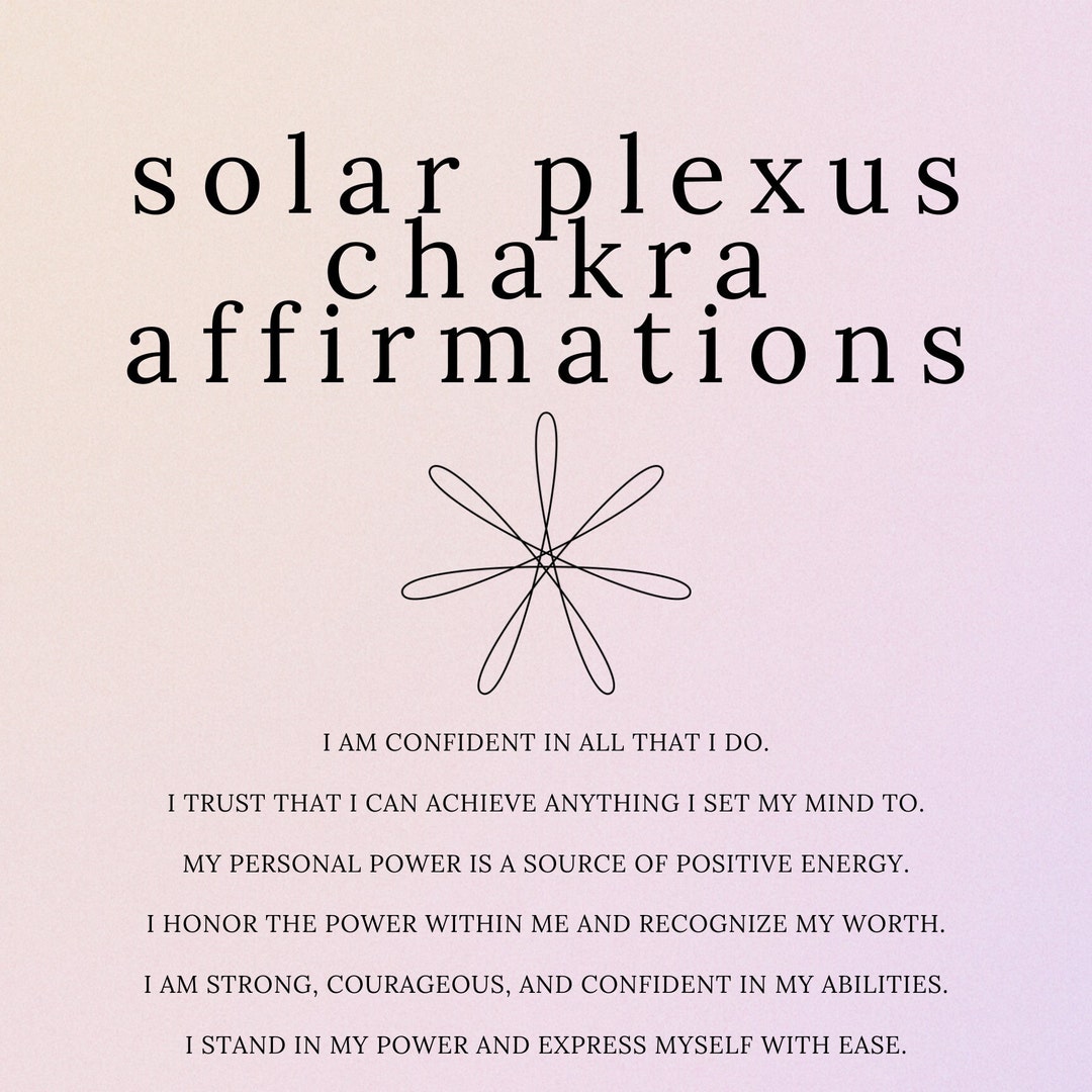 Solar Plexus Affirmation Wall Art Reiki Healers Reiki Healing Reiki ...