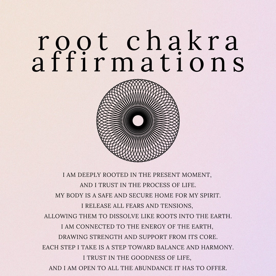 Root Chakra Affirmations for Chakra Healing | Reiki Masters | Reiki ...