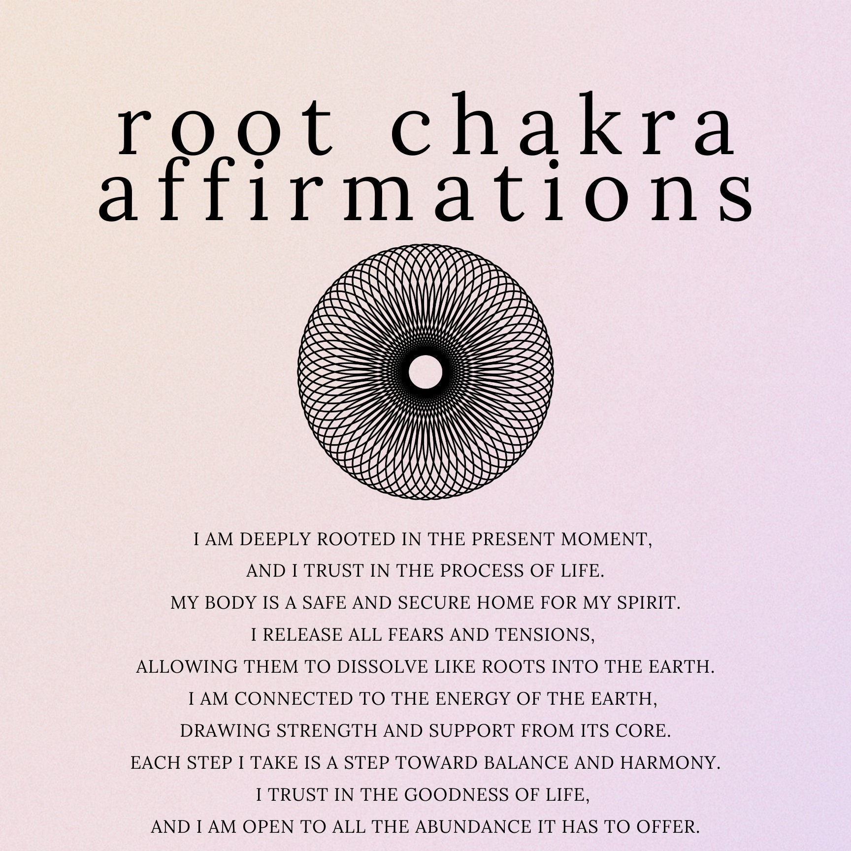 Root Chakra Affirmations for Chakra Healing Reiki Masters Reiki Healers ...