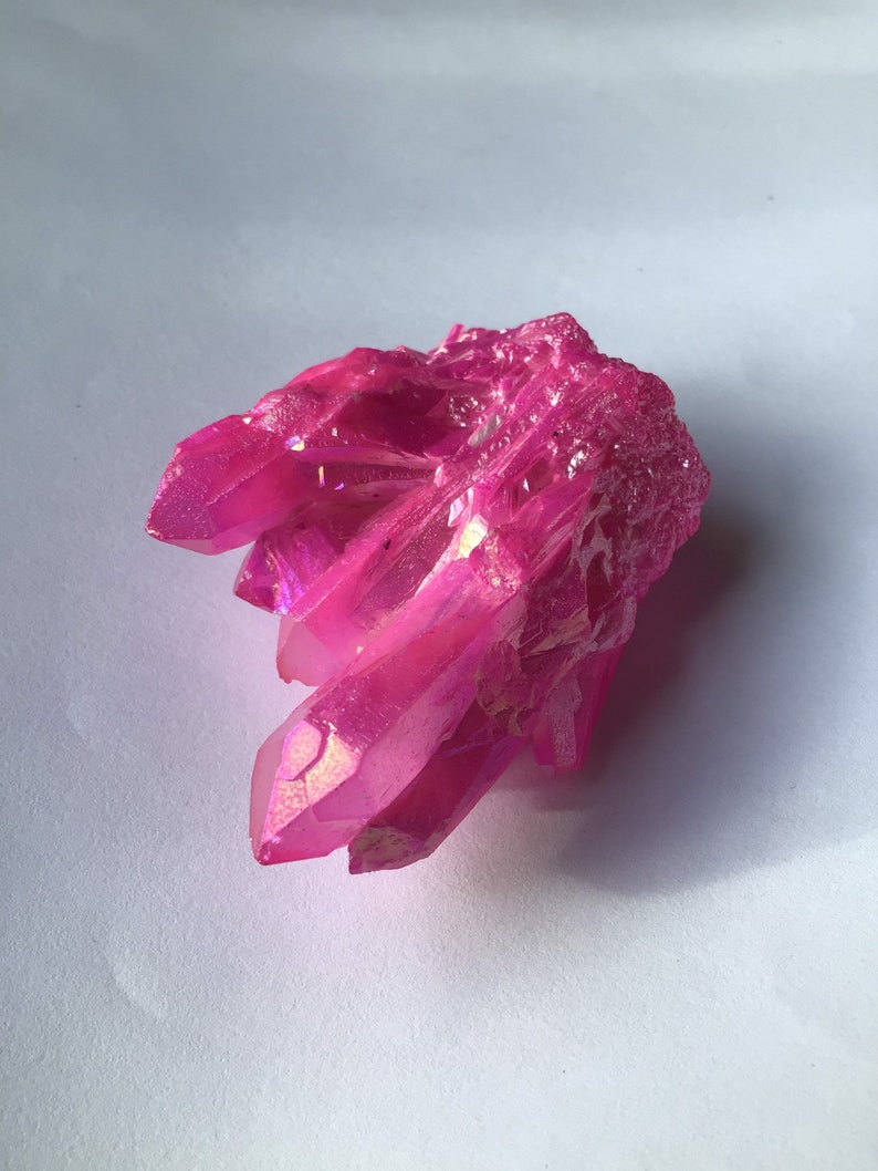 Hot Pink Angel Aura Quartz Crystal Cluster- Pure Love - Etsy