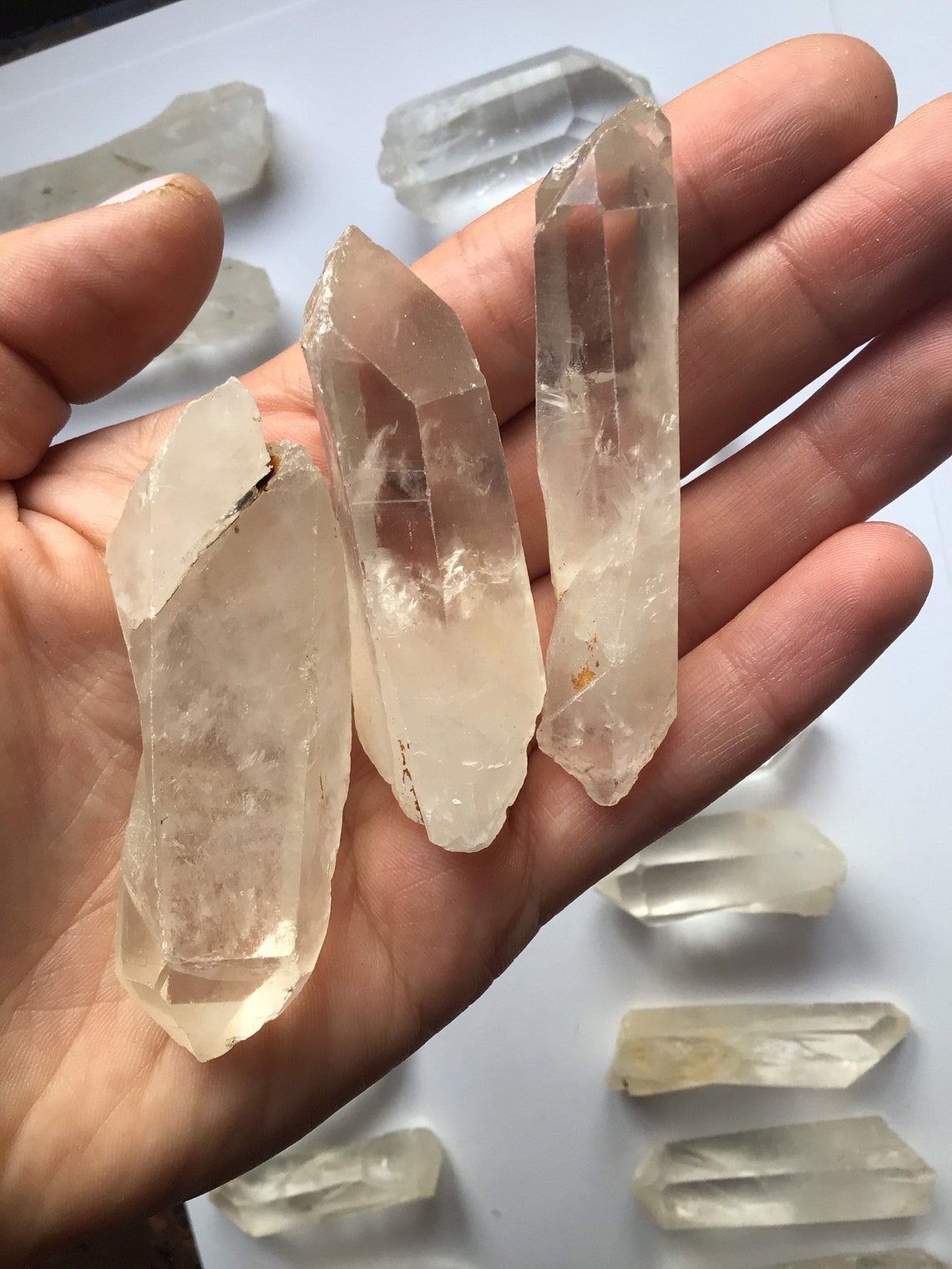Rough Clear Quartz Crystal Shards/Points Clear Quartz | Etsy