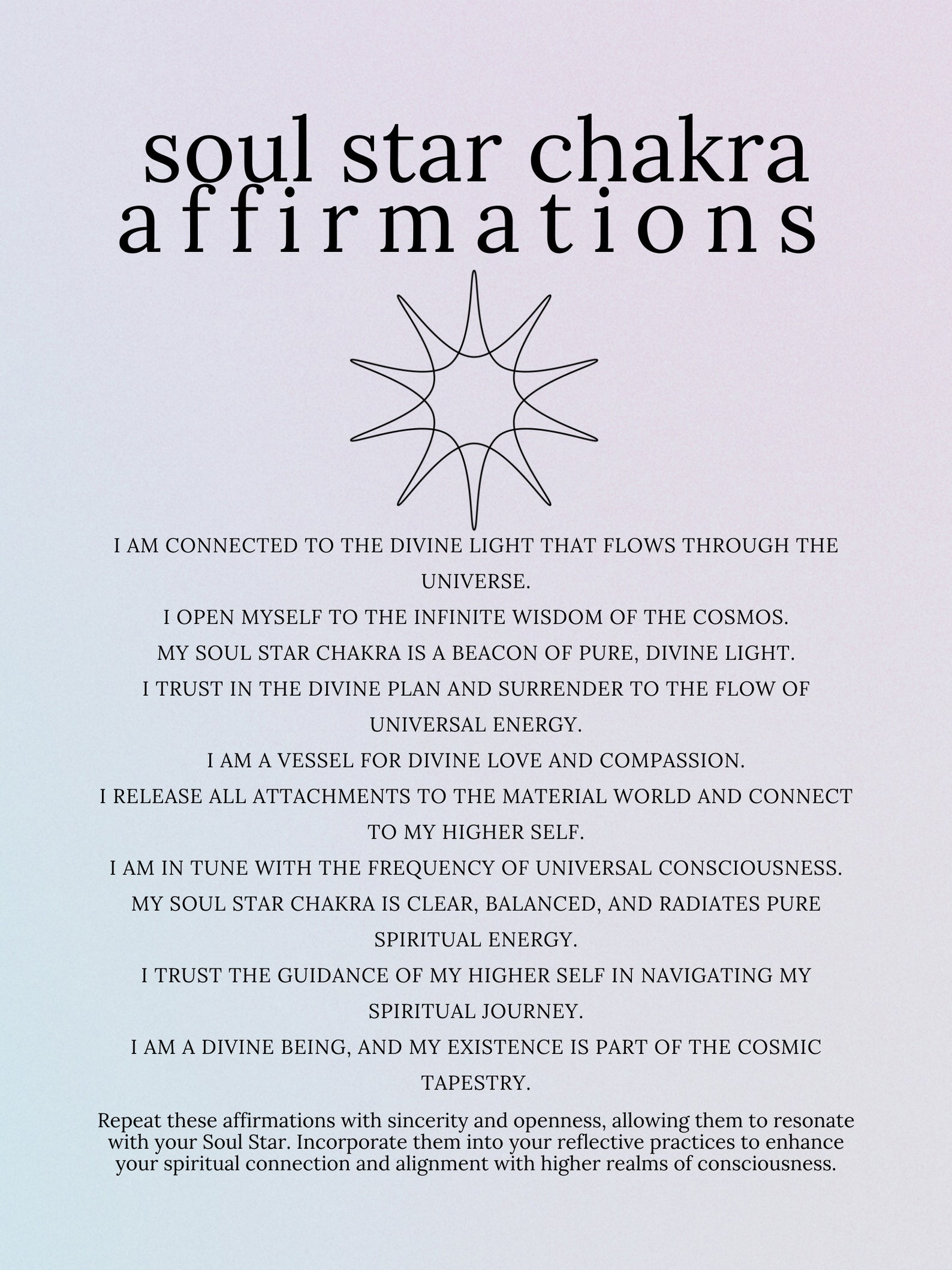 Soul Star Chakra Affirmations | Chakra Healing | Reiki Healer | Reiki ...