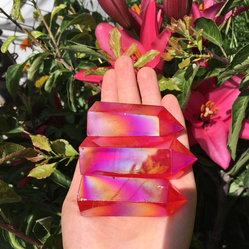 Pink Aura Quartz - Etsy