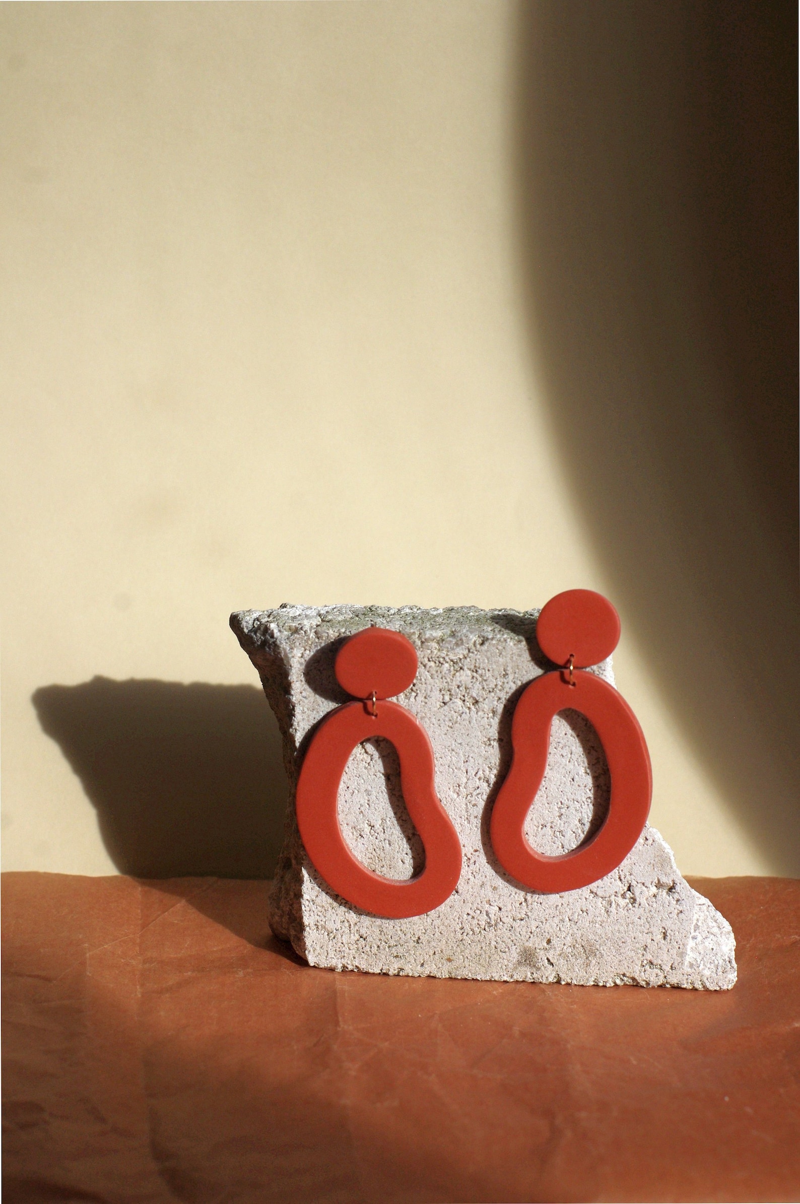 Organic Shape Large Statement Earrings / Abstract Earrings / Polymer ...