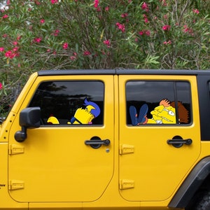 Bart and Friends Cruising Sticker Perforated Decal Funny - Etsy