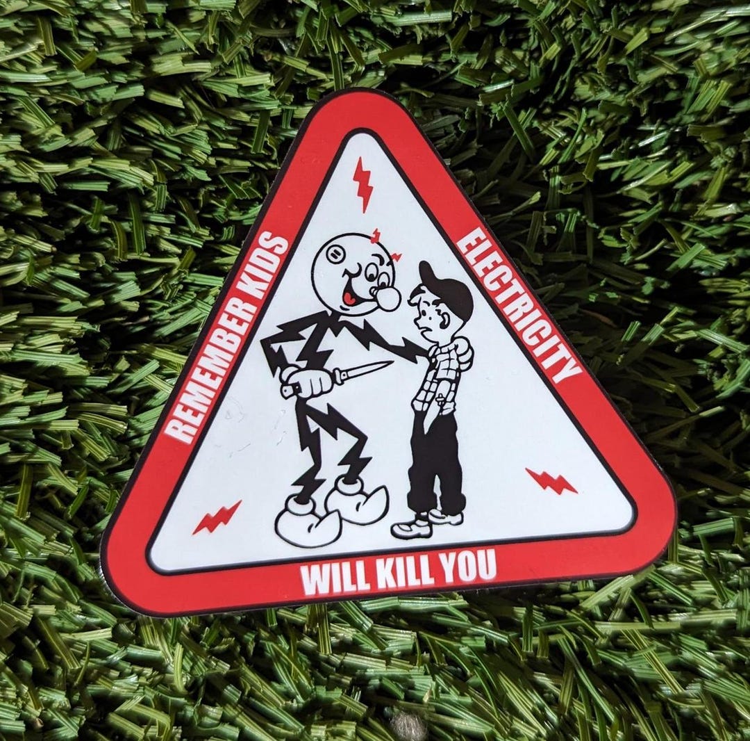 Electricity Will Kill You - Safety - Osha - Hardhat - Jobsite - Sticker ...