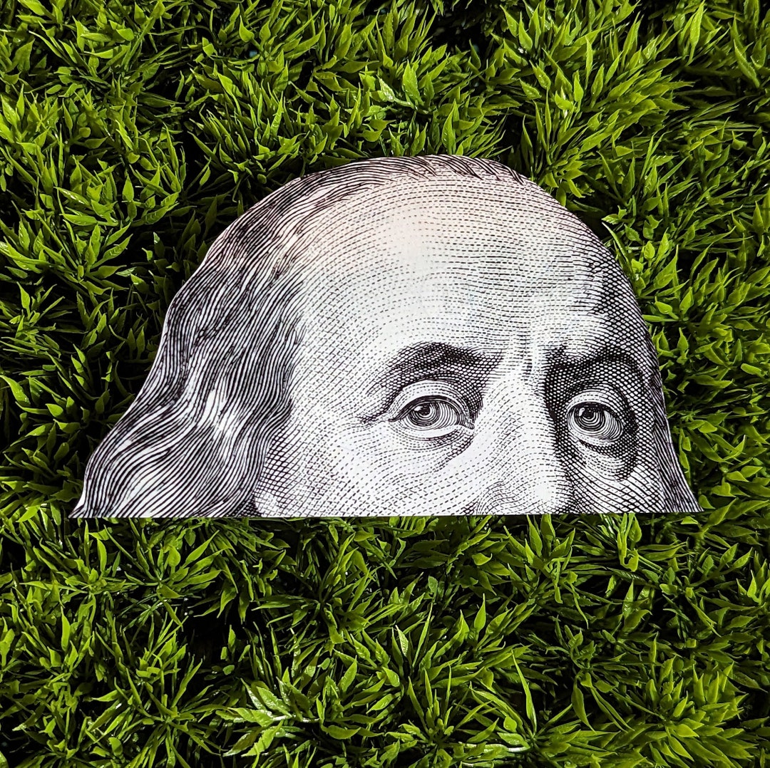 Benji 100 Benjamin Franklin - Peeker - Sticker - Decal - Etsy