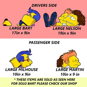 Bart and Friends Cruising - Sticker - Perforated - Decal - Funny - Etsy