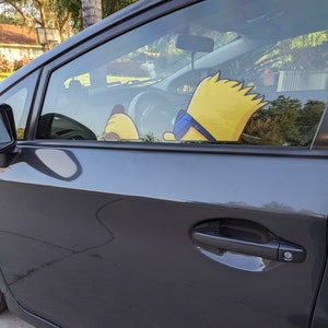Bart Cruising - Sticker - Perforated - Decal - Funny - Etsy