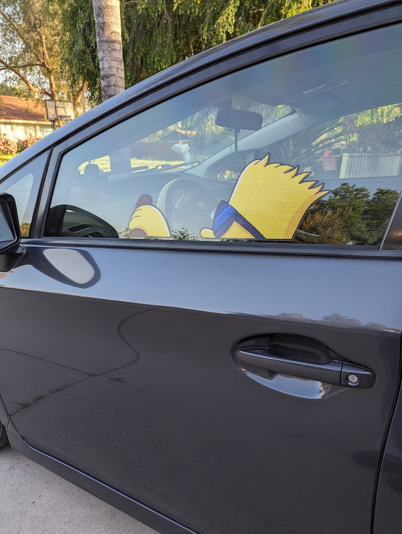 Bart Cruising - Sticker - Perforated - Decal - Funny - Etsy