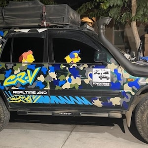 Bart and Friends Cruising - Sticker - Perforated - Decal - Funny - Etsy