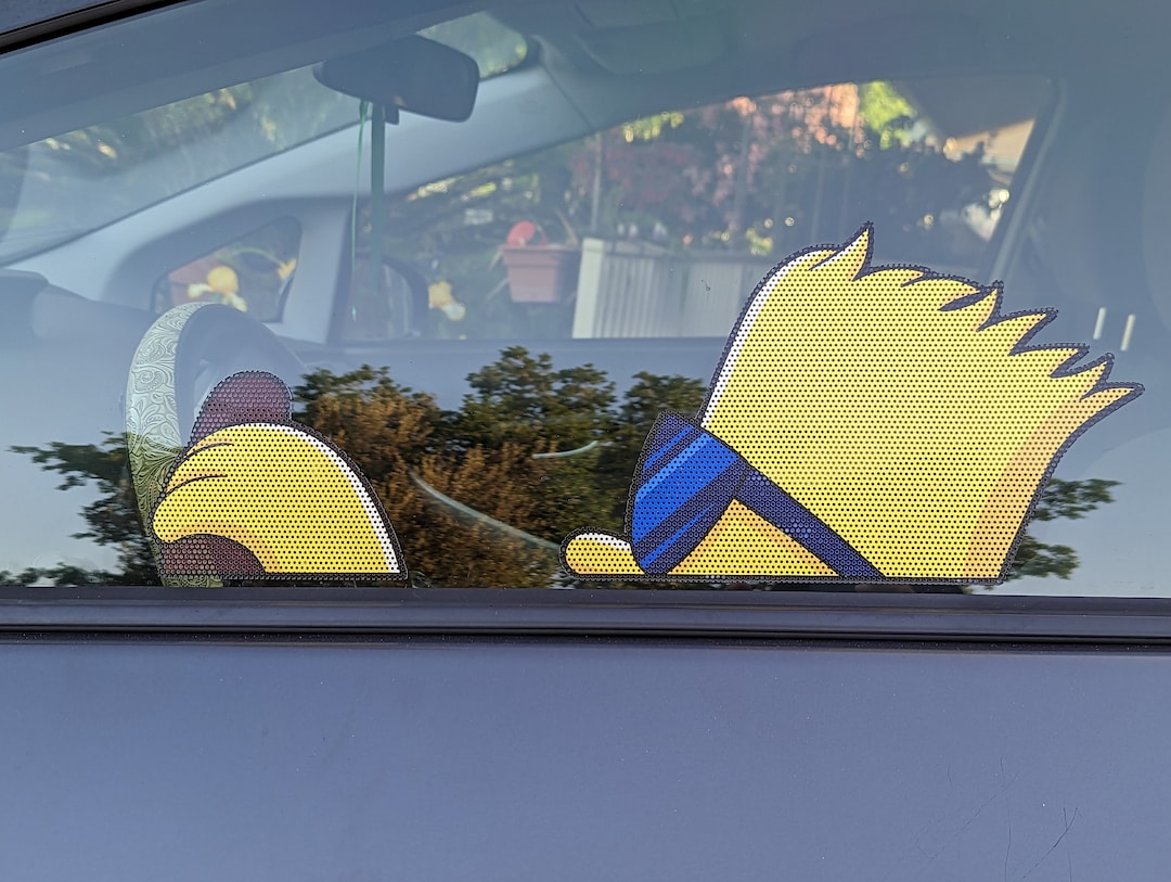 Bart Cruising - Sticker - Perforated - Decal - Funny - Etsy