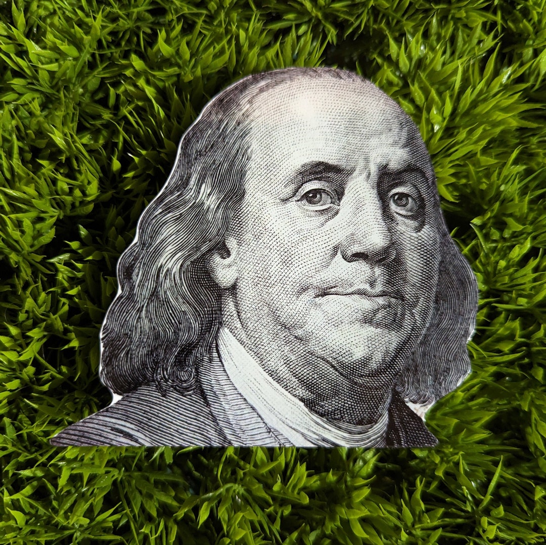 Benji Sticker 100 Benjamin Franklin - Peeker - Sticker - Decal - Etsy