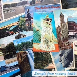 25 Antique and Vintage Postcards - Random Lot From the 1920s Through ...