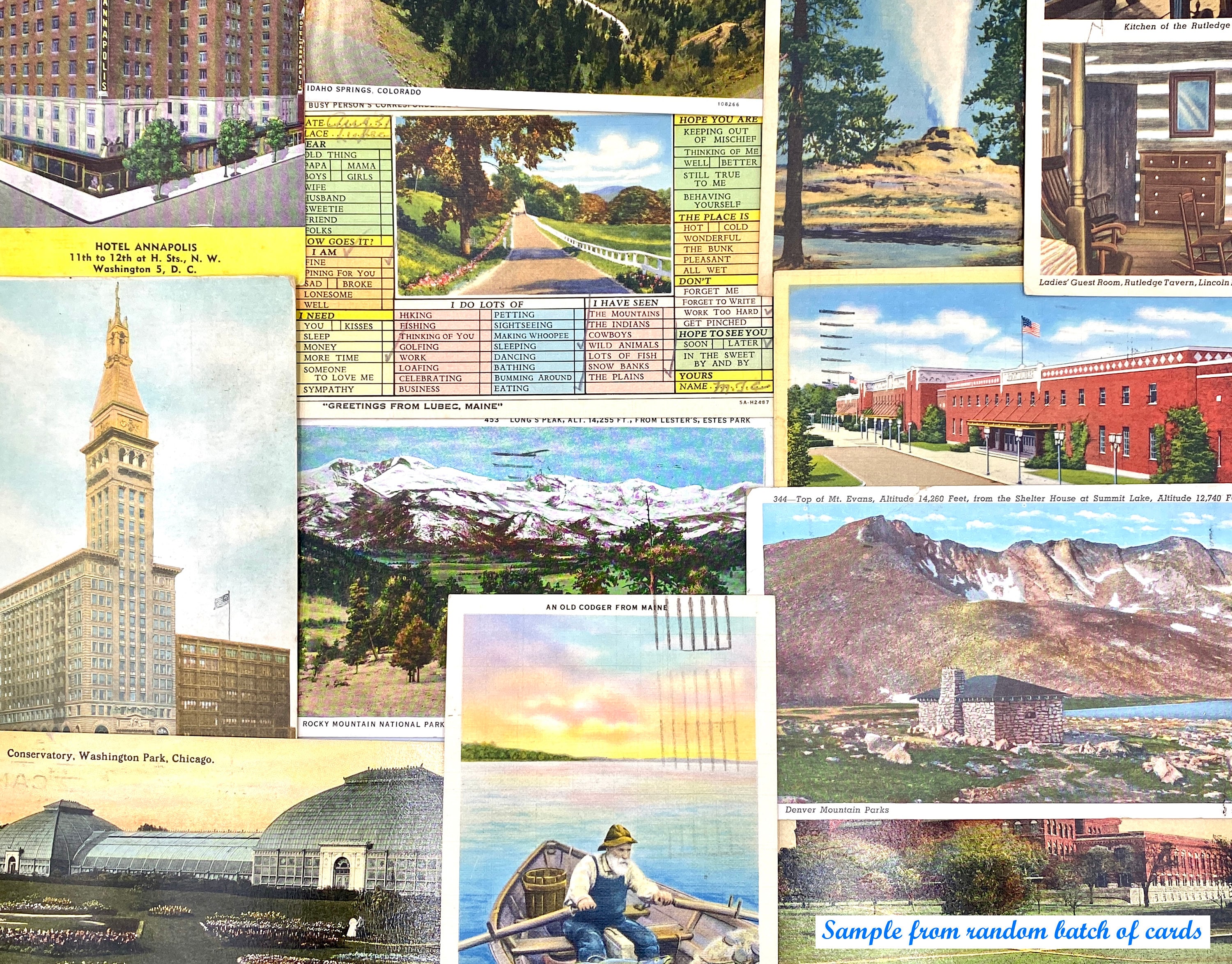 Vintage POSTMARKED Postcards 1900s-1950s - Etsy