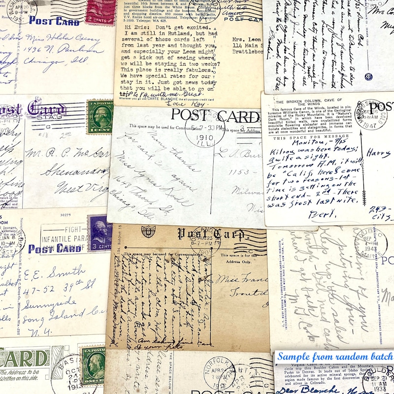 1900 Postcards With Stamp - Etsy