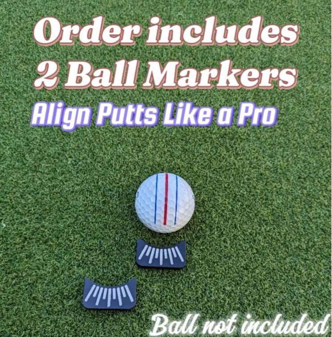 2 PACK Golf Putting Alignment Aiming Tool and Ball Marker - Etsy