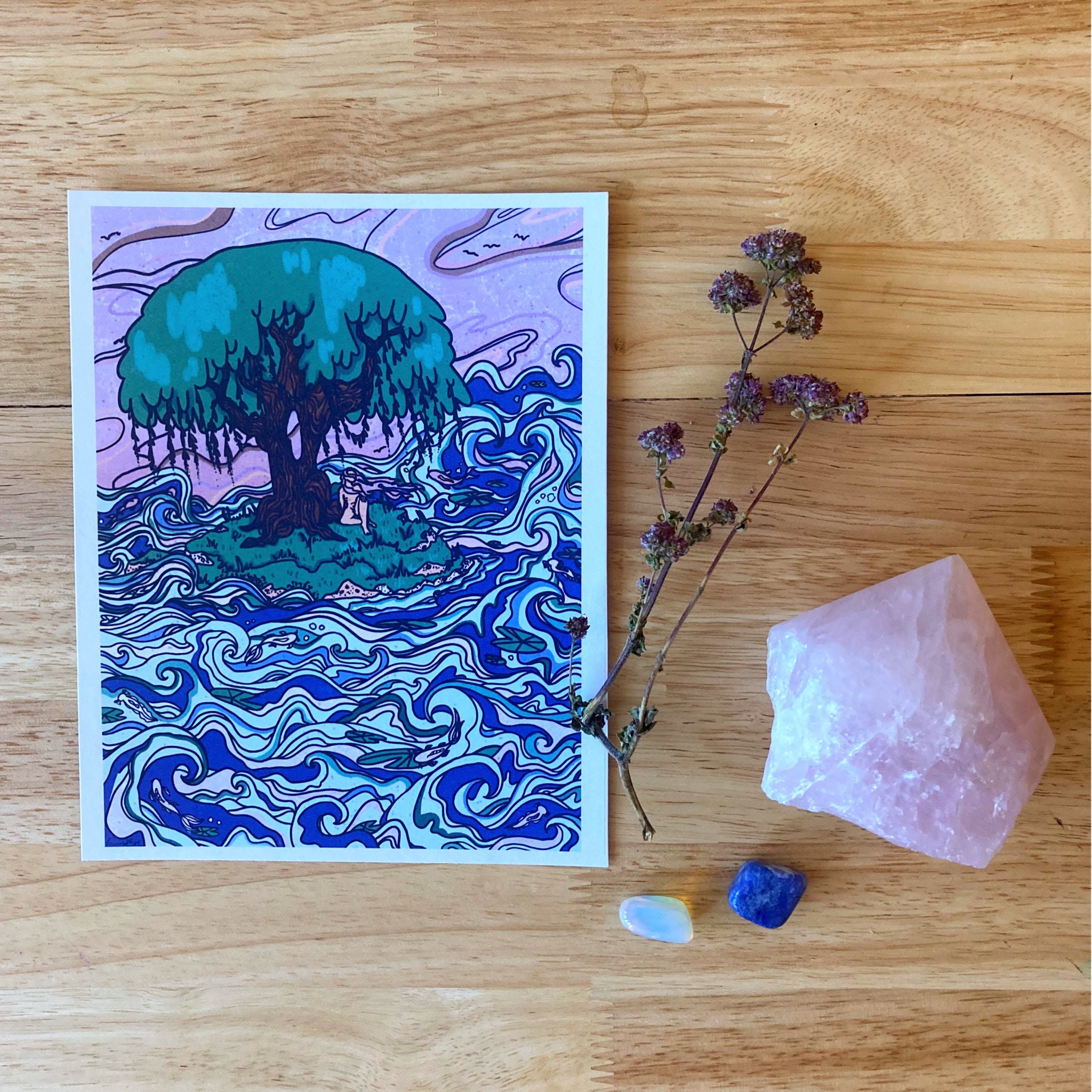 Isolation and Escapism Fine Art Illustration Print Ocean Art - Etsy