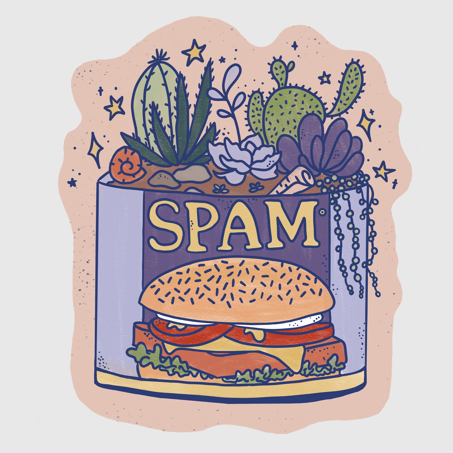 SPAM Succulent Terrarium Dye Cut Vinyl Waterproof UV - Etsy