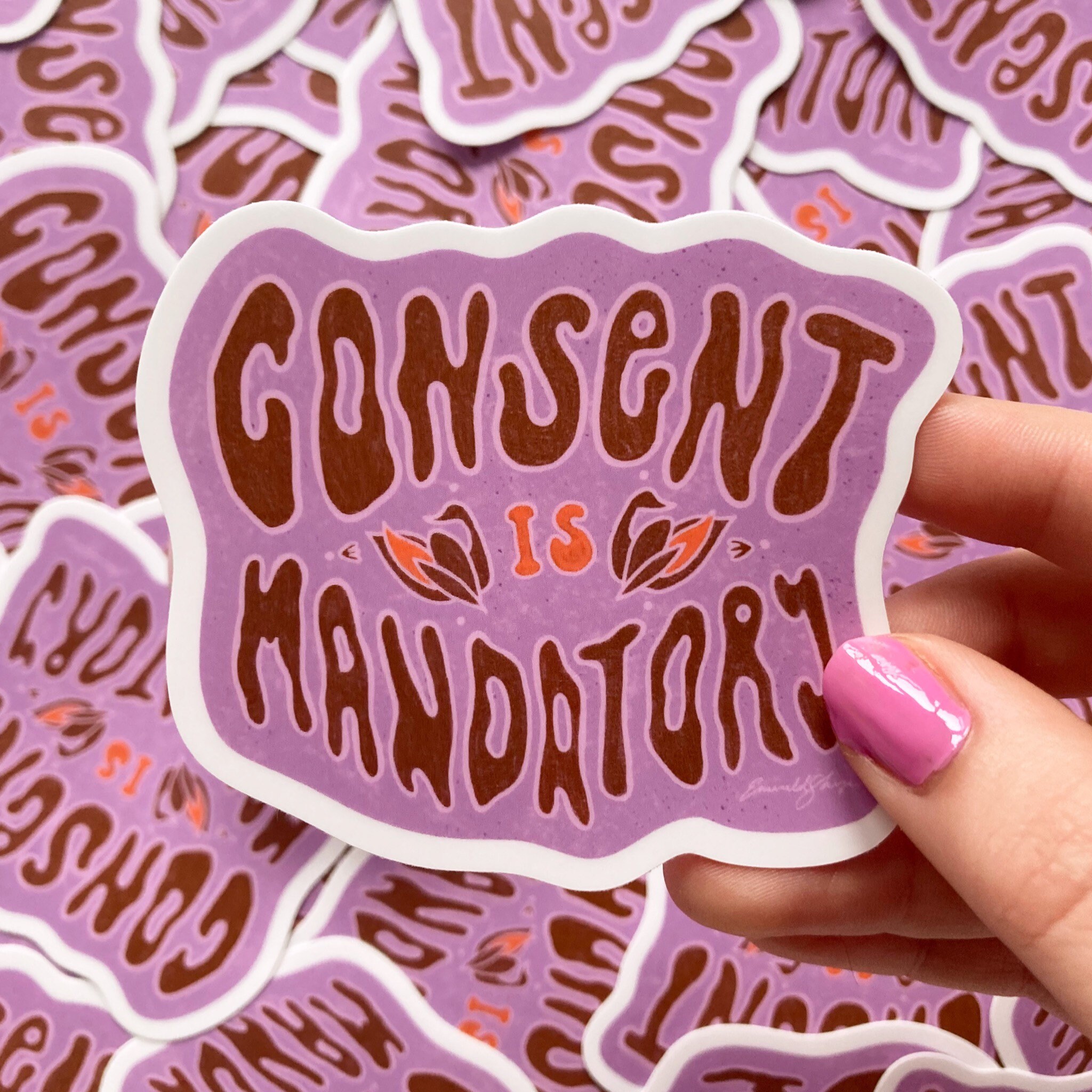 Consent is Mandatory, Matte, Vinyl Dye Cut, High Quality, Waterproof ...