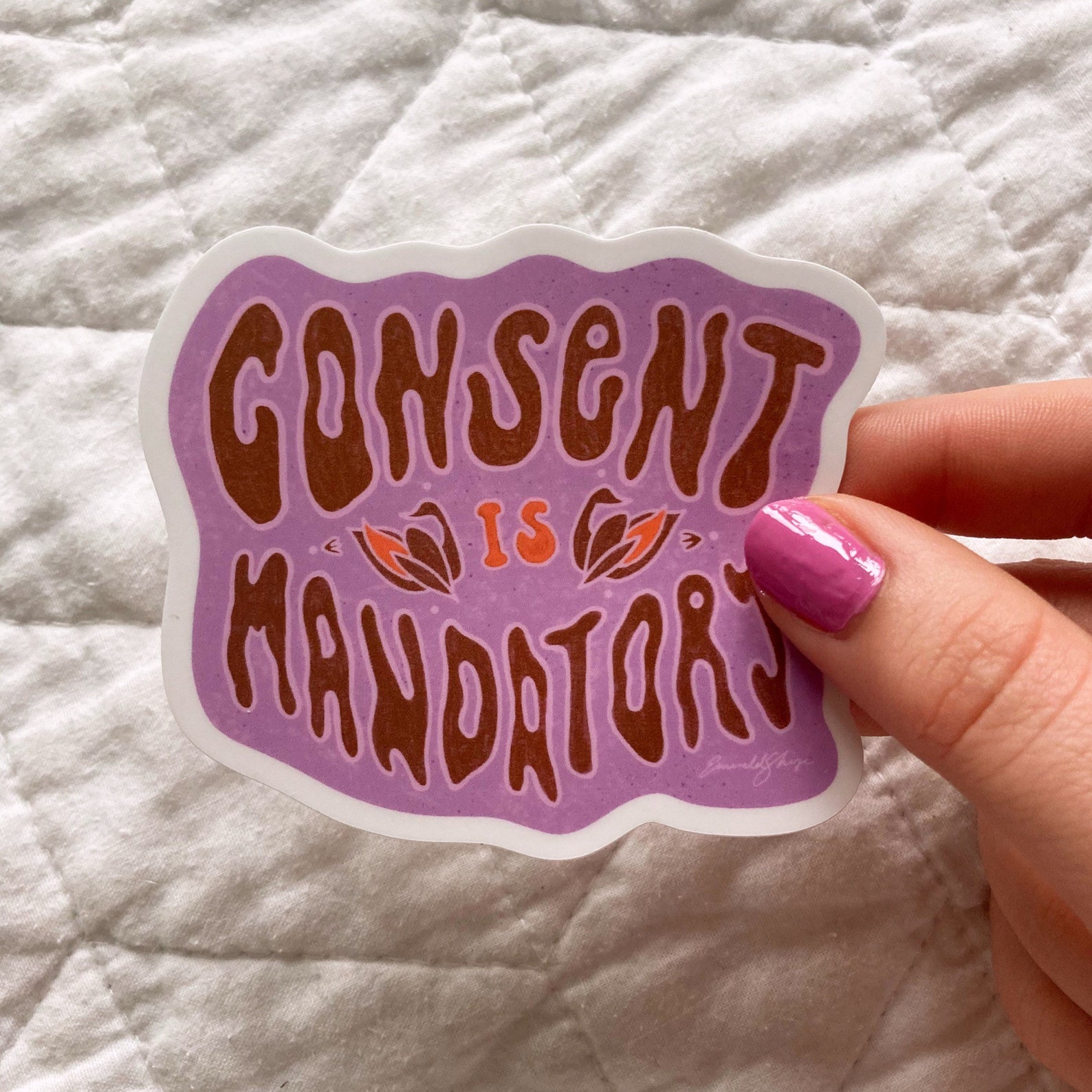 Consent is Mandatory, Matte, Vinyl Dye Cut, High Quality, Waterproof ...