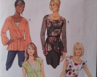 Sz 6/8/10/12 Butterick Top Pattern B4853 Misses' - Etsy