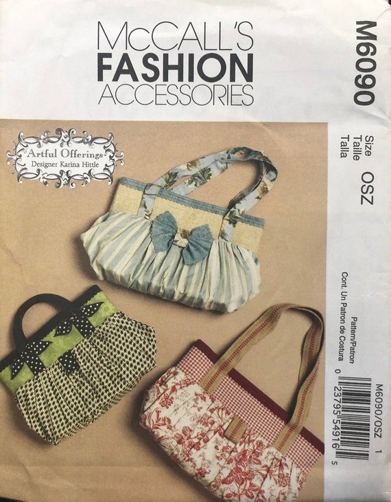 Bag/Purse Sewing Pattern McCall's Fashion Accessories | Etsy