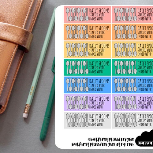 Spoon Meter Dry Erase DIY PRINTABLE Art Cute Invisible Chronic | Etsy