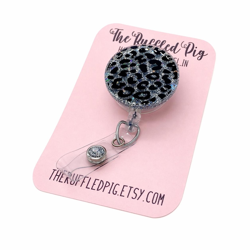 Black Cheetah Badge Reels - Etsy