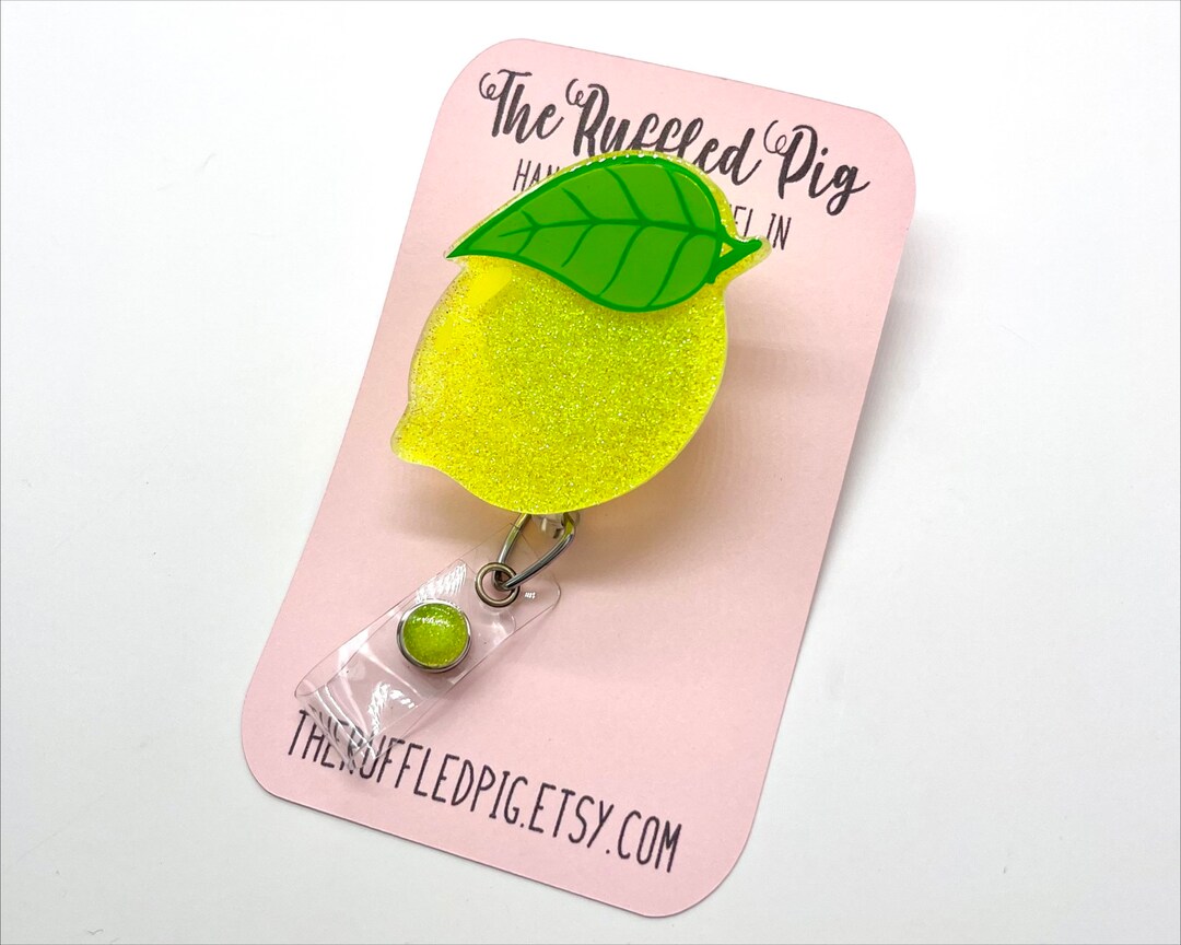 Lemon Badge Reel Cute Badge Holder for Food Service, Secret Santa Gifts ...