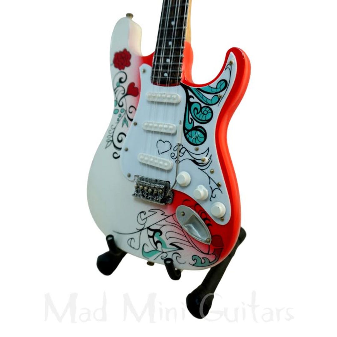 JIMI HENDRIX Miniature Guitar | Stand Included | Monterey Pop Festival ...