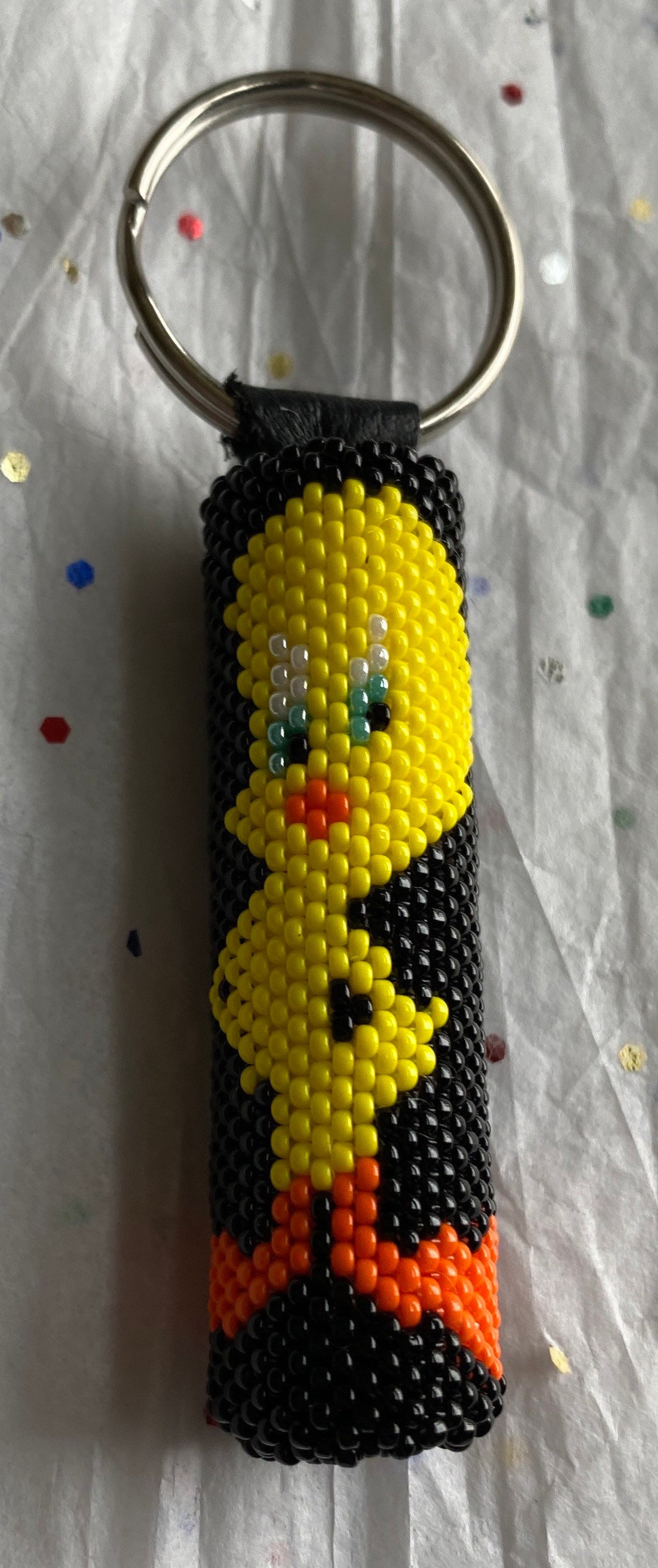 Tweety Bird Hand Beaded Keychain. Specialty Designer Hand Beaded Tweety ...