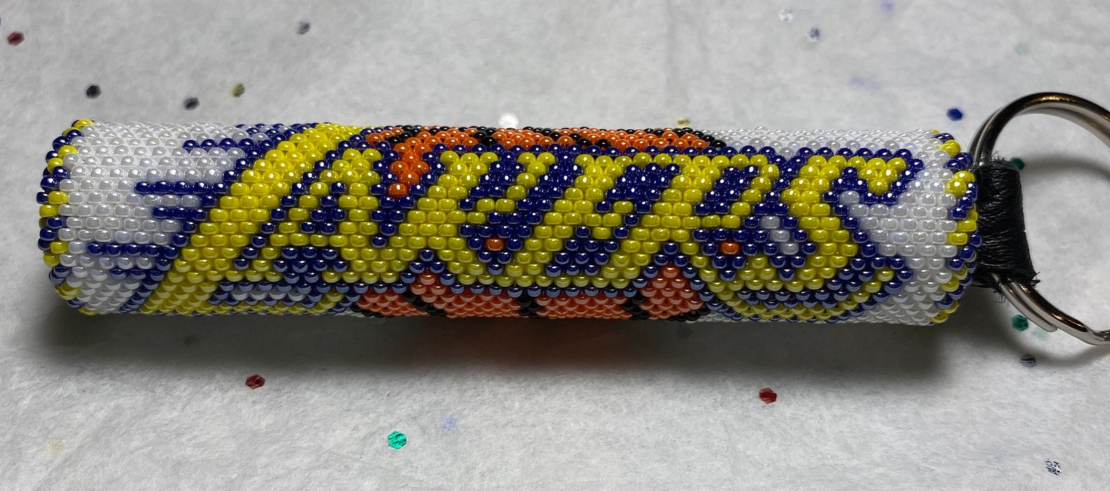 Specialty Hand Beaded LA Lakers Keychain. Handmade Lakers - Etsy