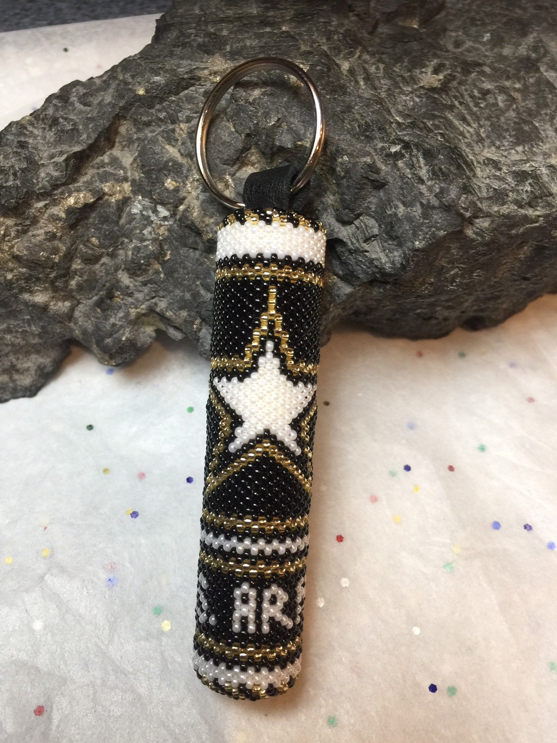 US ARMY Hand Beaded Keychain. Key Chain Homemade Seed Bead - Etsy