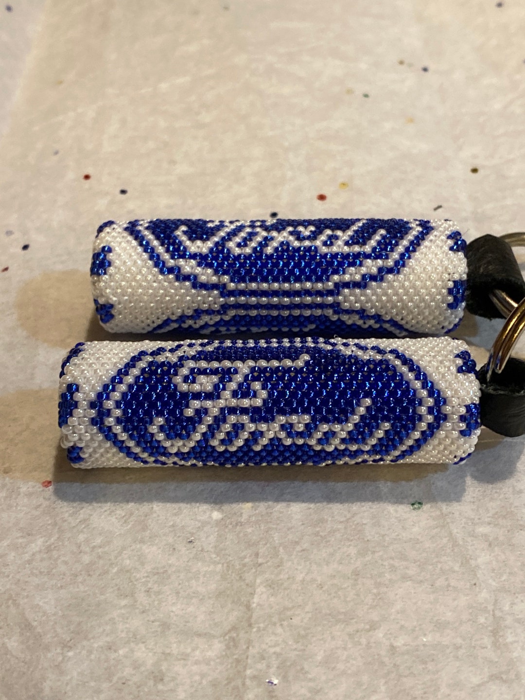 Specialty Designer Ford or Ford Racing Hand Beaded Keychain. Ford ...