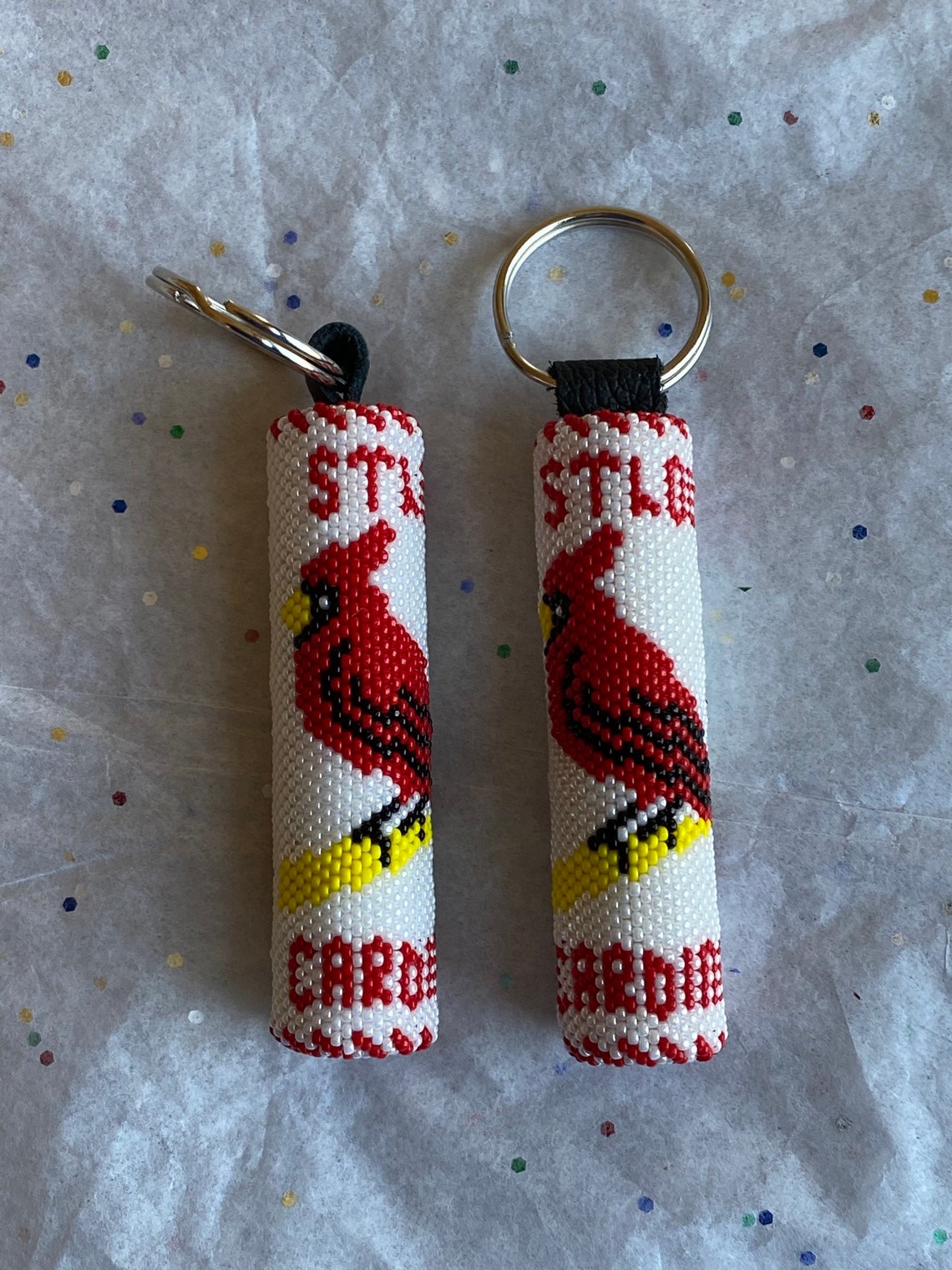 Handmade Designer St. Louis Cardinals Keychain. Hand Beaded - Etsy