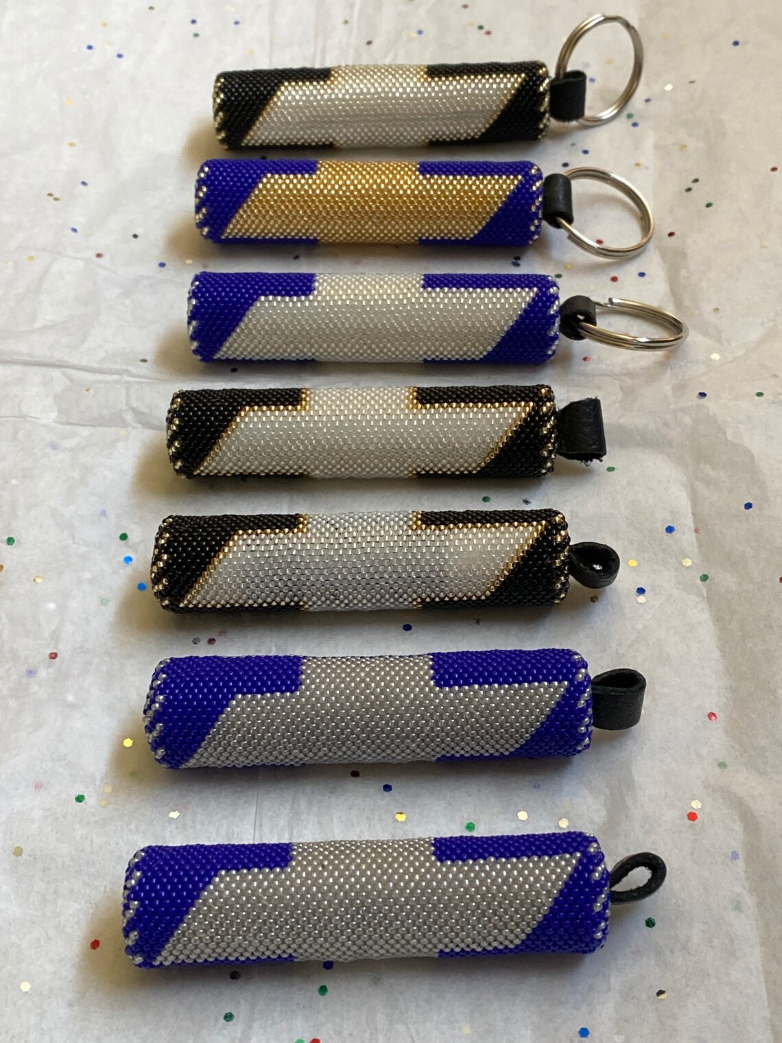 Specialty Designer Hand Beaded Chevy Keychain Handmade Chevy - Etsy