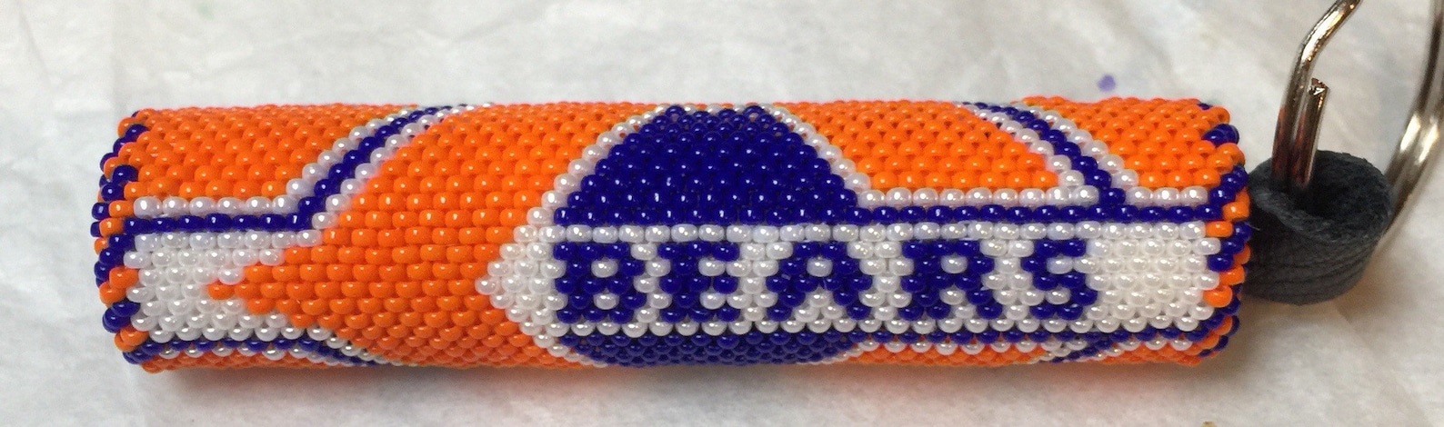 Handmade Chicago Bears Beaded Keychain. NFL Specialty Chicago - Etsy UK