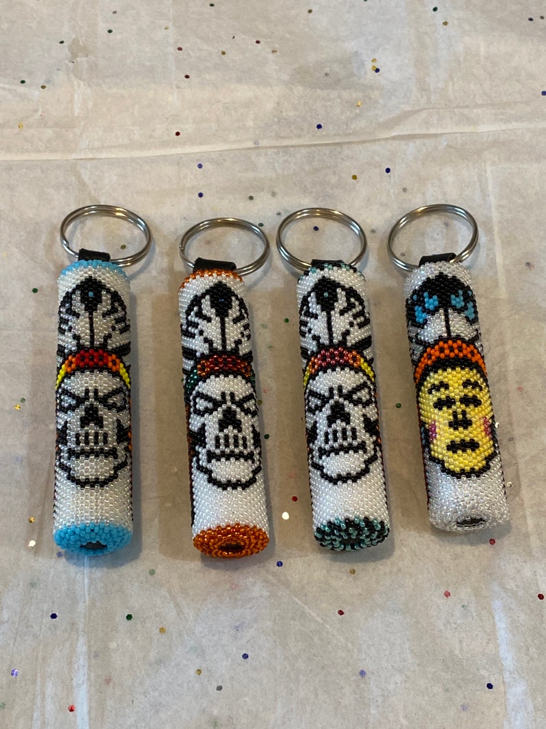 Native Hand Beaded Keychains. Native American Designer - Etsy