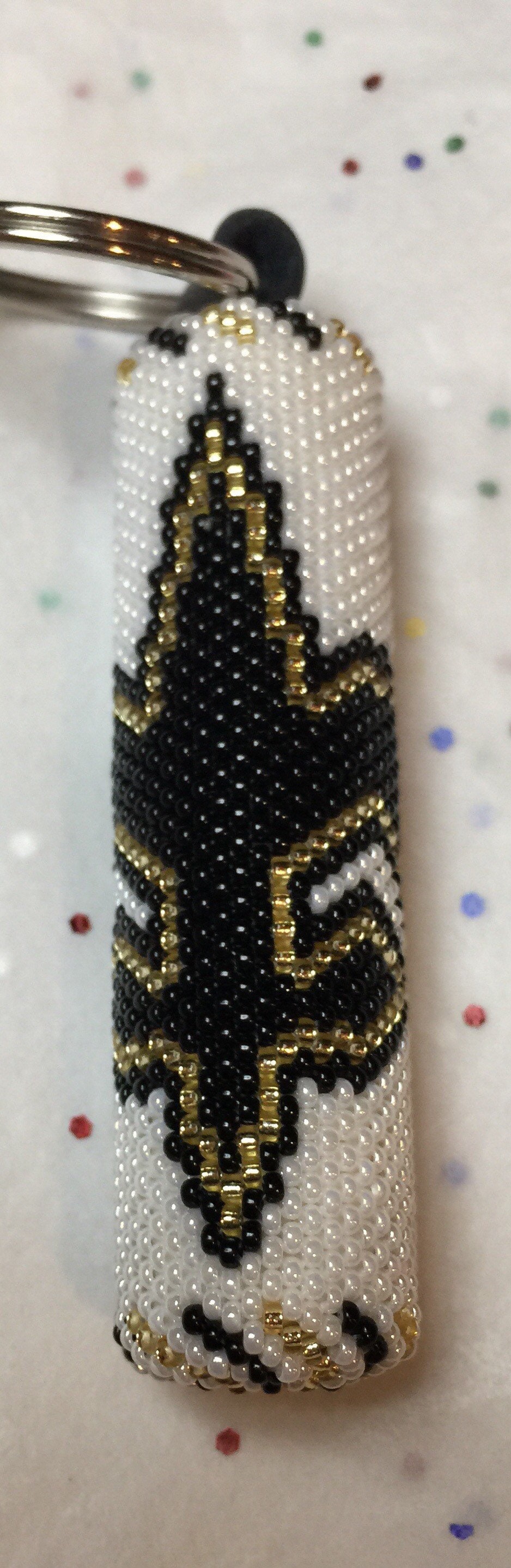 New Orleans Saints Hand Beaded Keychain. NFL New Orleans - Etsy